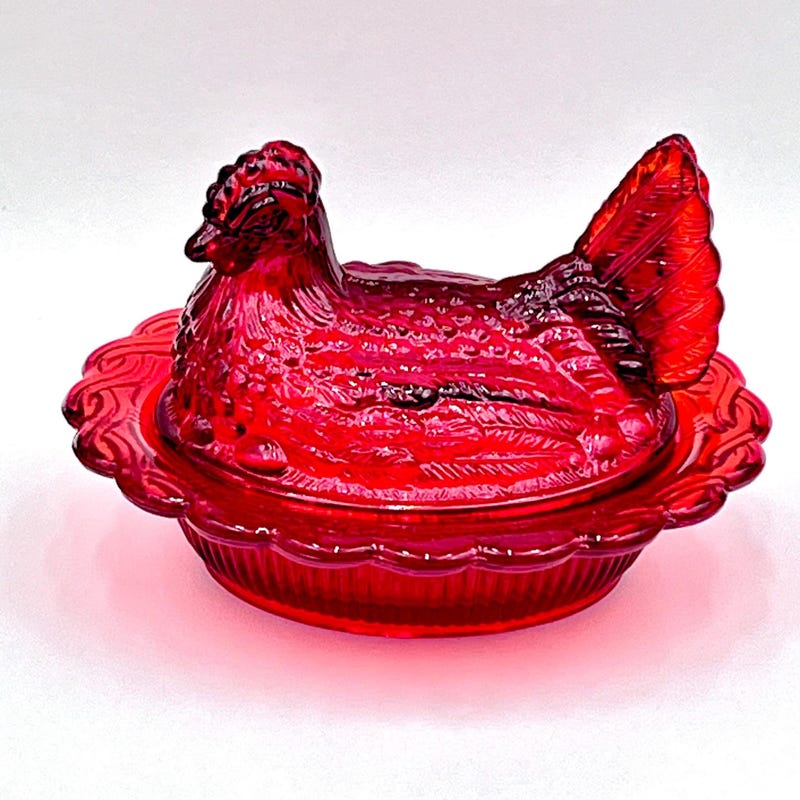 Mosser Glass Chickens - Etsy