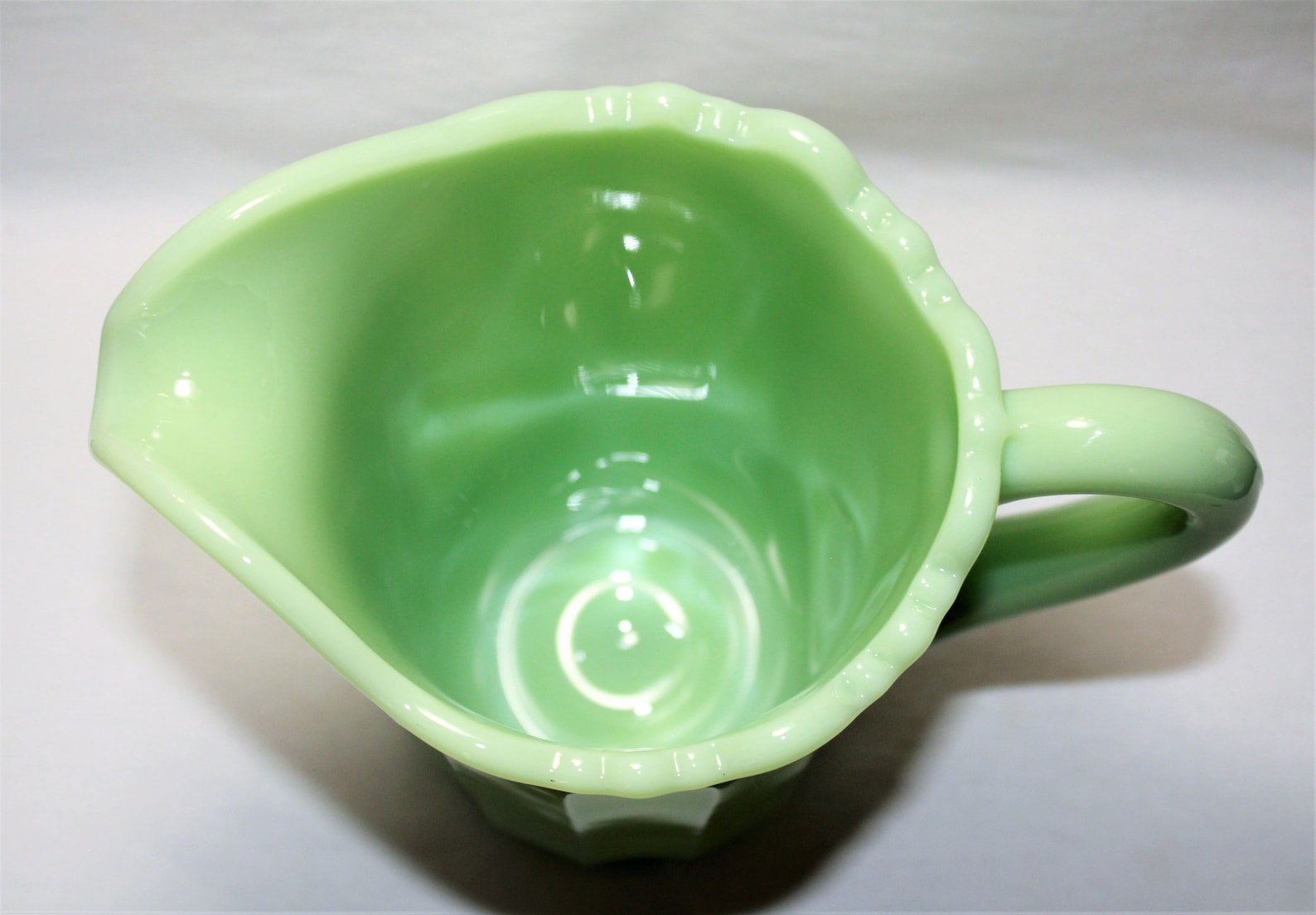 Jadeite Panel Pitcher by Mosser Glass - Etsy
