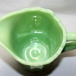 Jadeite Panel Pitcher by Mosser Glass - Etsy