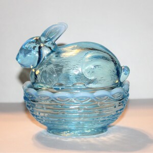 Mosser Bunny Covered Dish, Choice of Colors 3 3/4" High 4" Long Rabbit ...