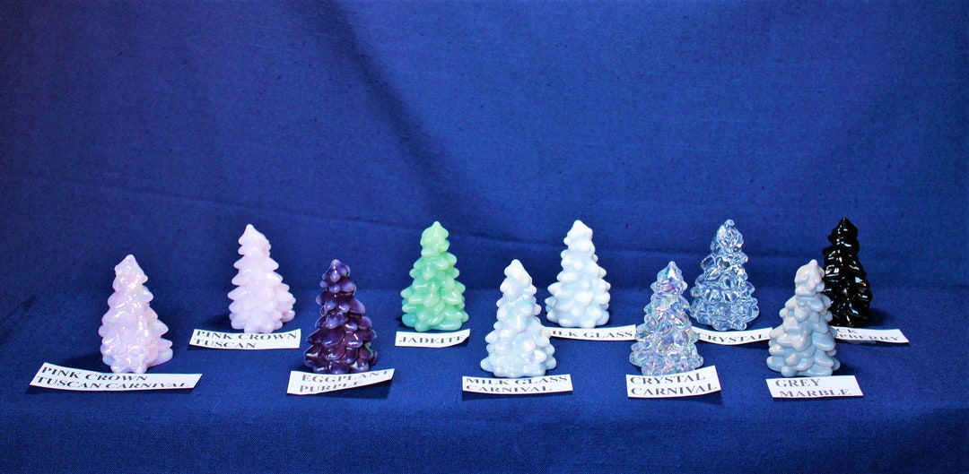 Mosser Glass Tree 2 1/2" Tree, Your Choice of 10 Colors Hand Pressed ...