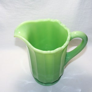 Jadeite Panel Pitcher by Mosser Glass - Etsy