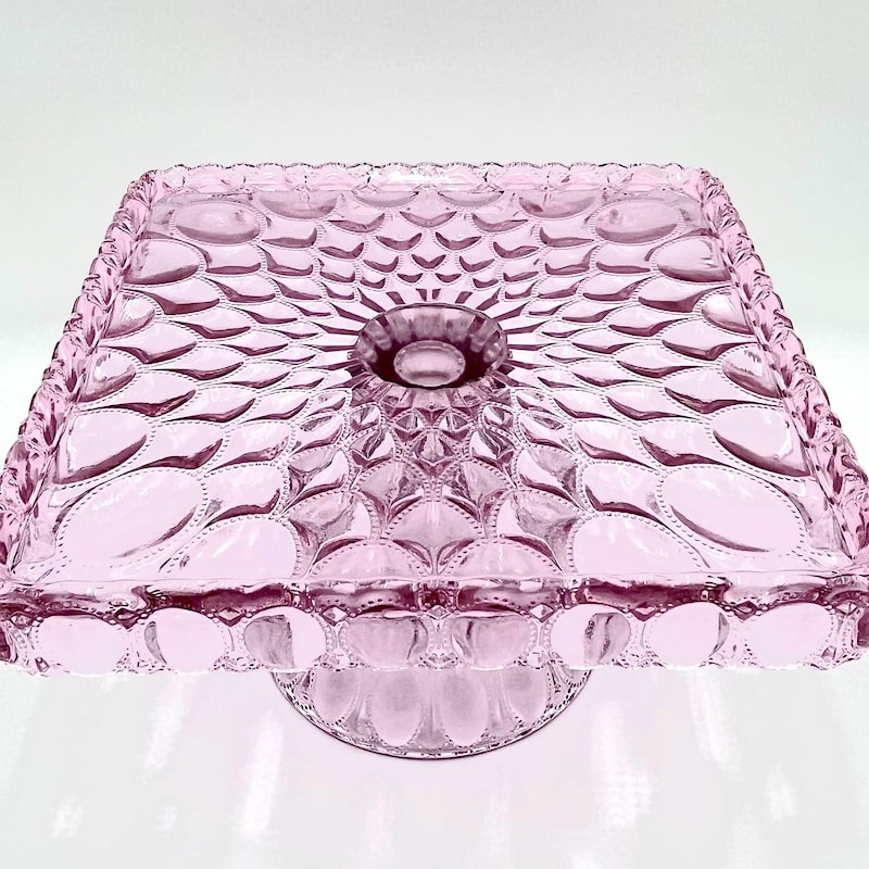 Pink Pedestal Plates - Etsy