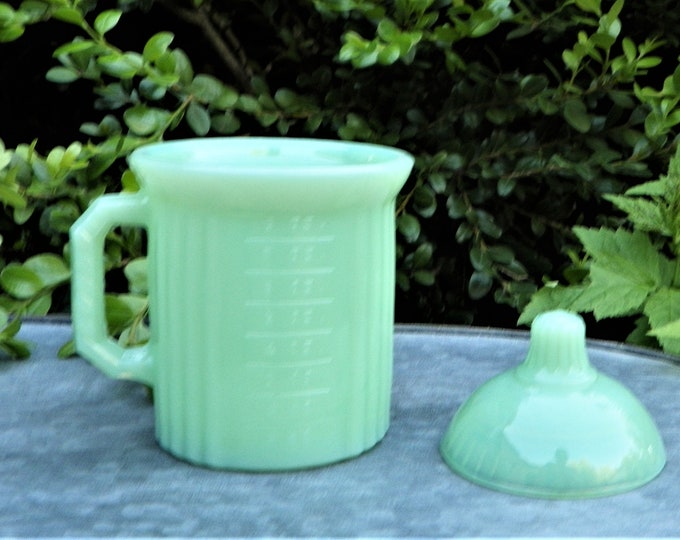 Jadeite Measuring Cup by Mosser Glass 5" Tall by 4" Wide and ...