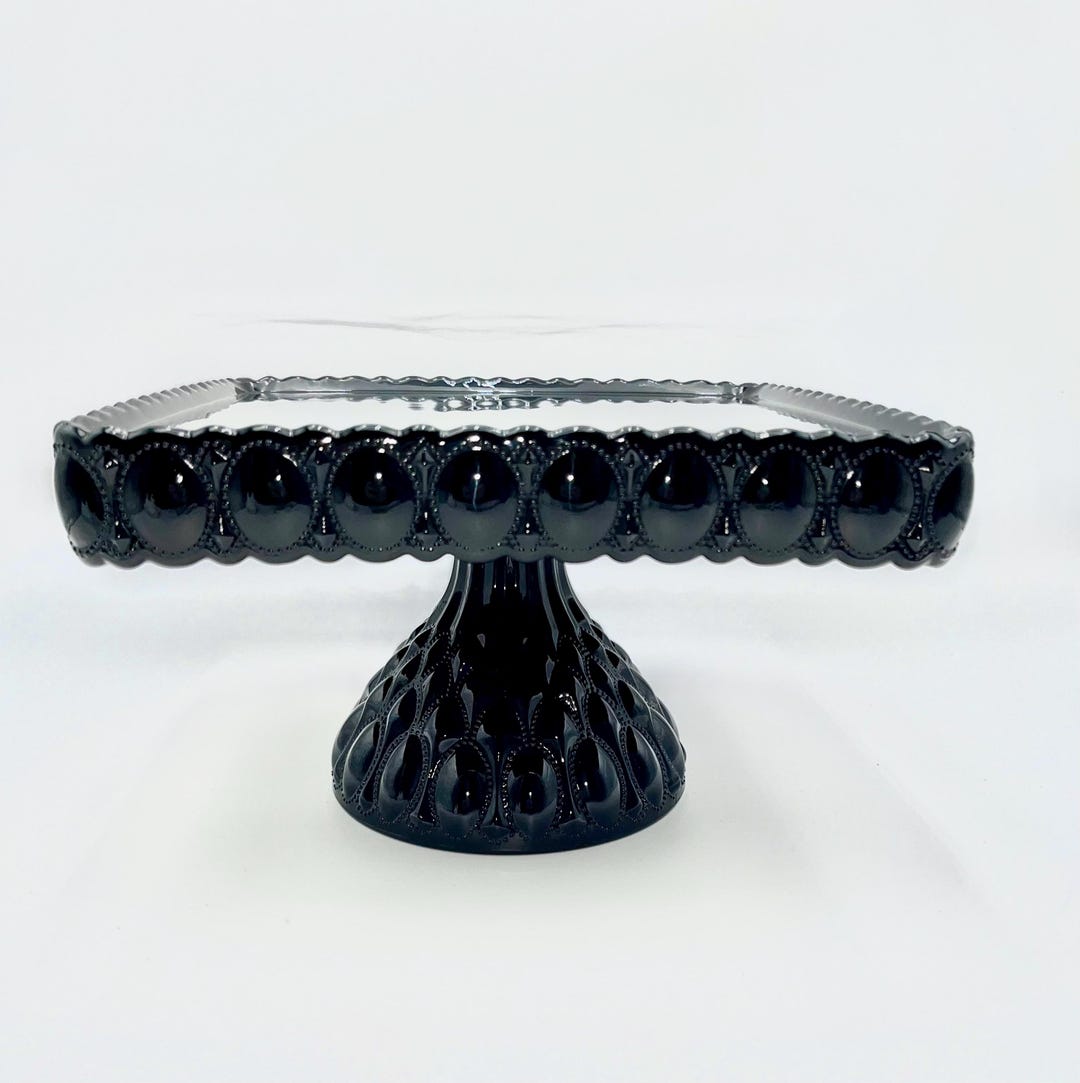 Mosser Square Black Cake Stand or Cake Plate 10" Square Elizabeth ...