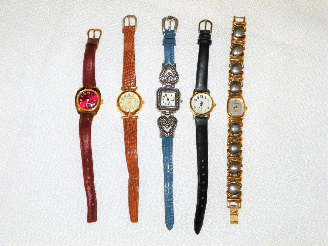 DESTASH Five Fashion Watches for Recycling, Steampunk and Parts, FREE ...
