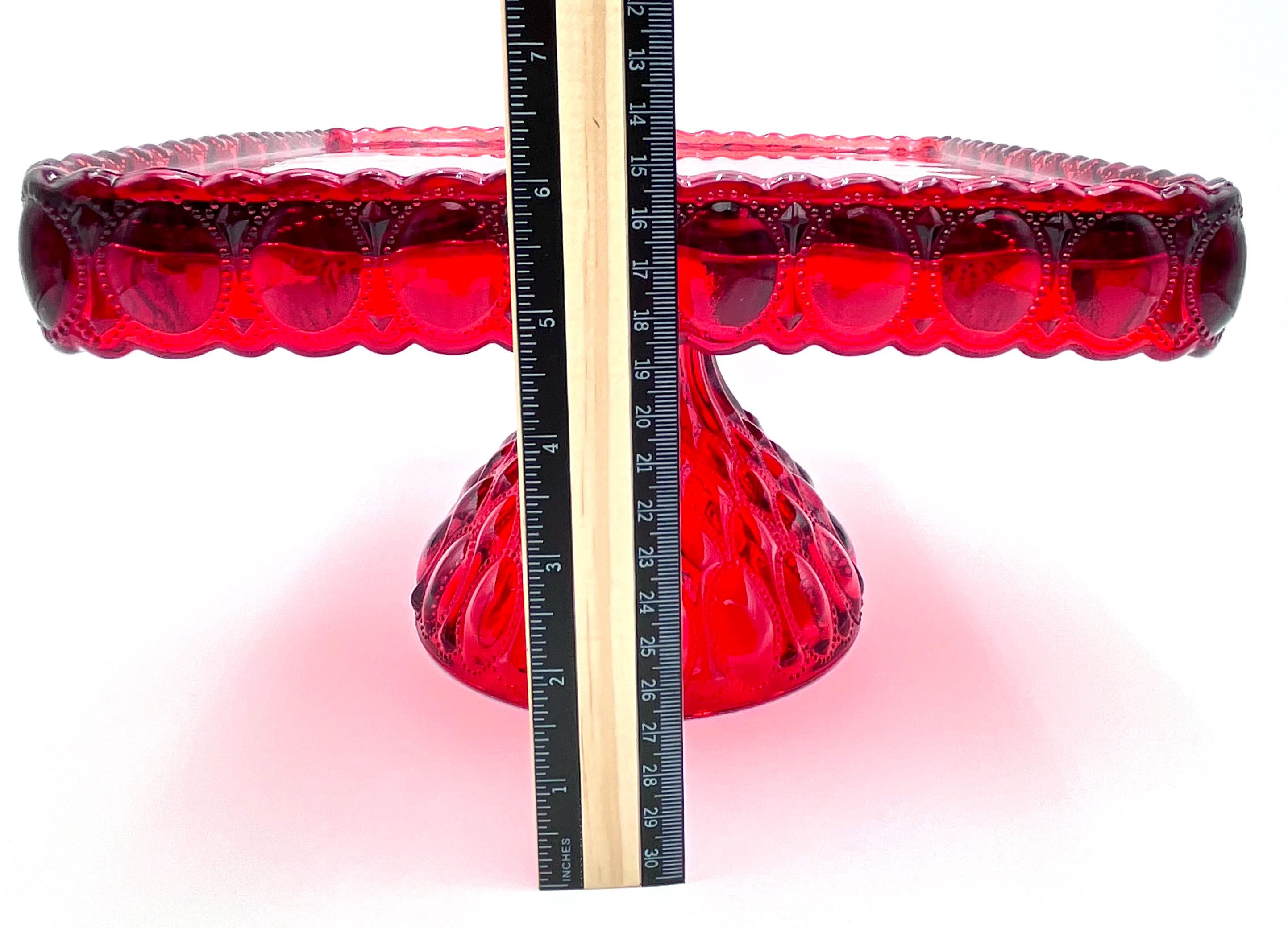 Mosser Red Cake Stand or Cake Plate 10