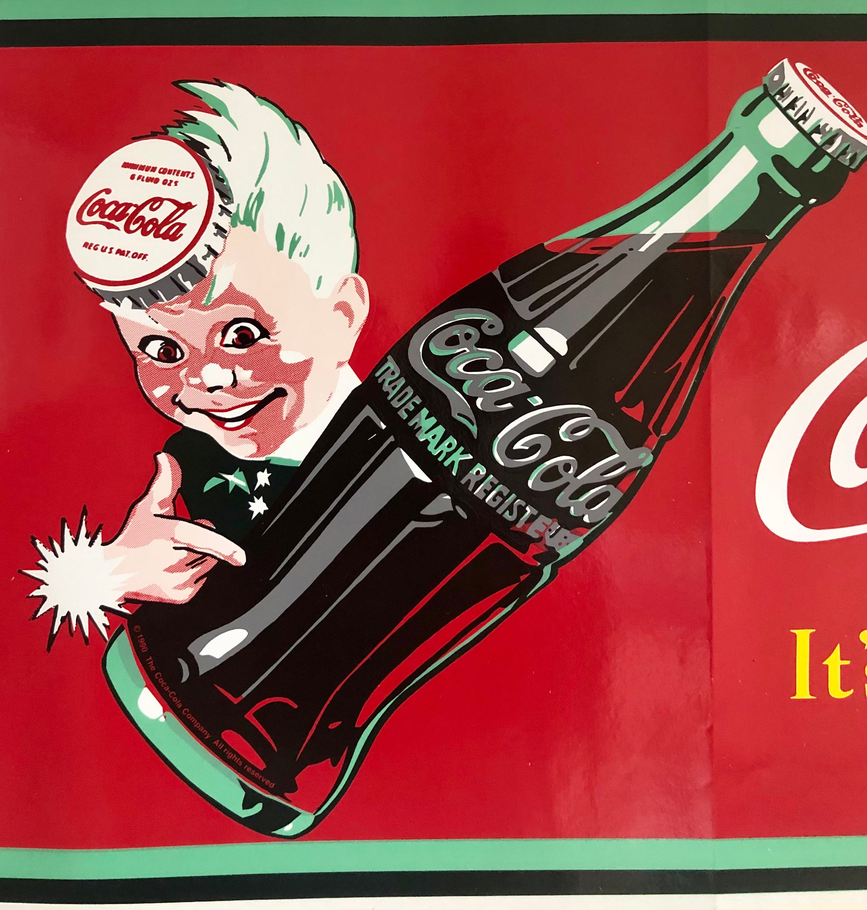 Vintage “coca Cola Sprite Boy” New-old-stock RED VINYL Like Sticker - Etsy