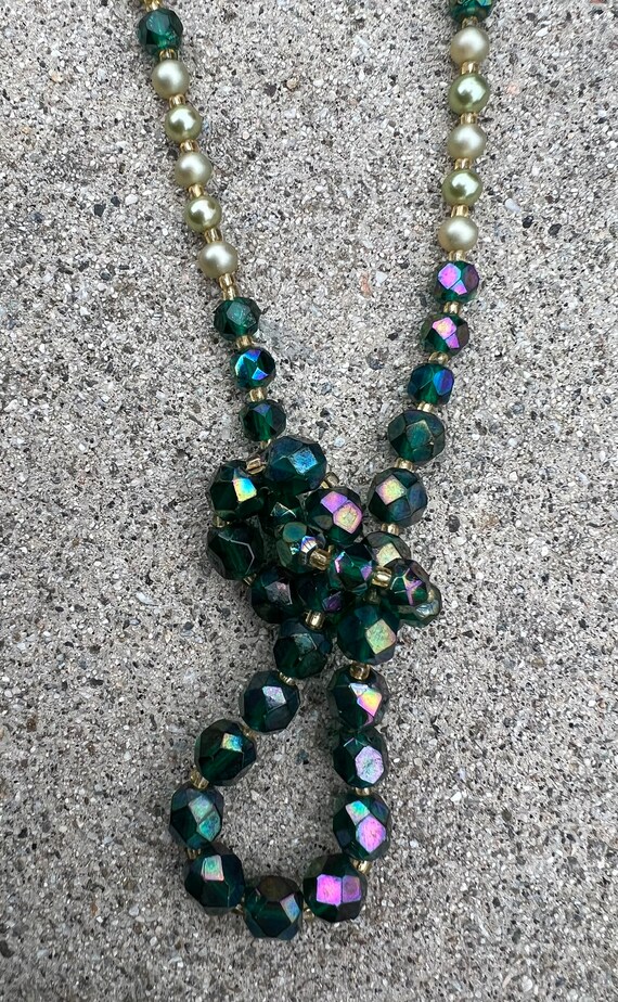 vintage emerald green ab - Gem