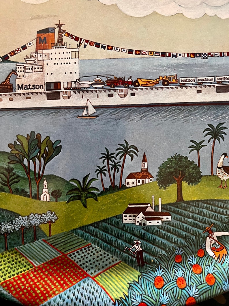 Vintage Matson Lines Lurline Ship Serving Tin Tray-cruise Cargo MS USS ...