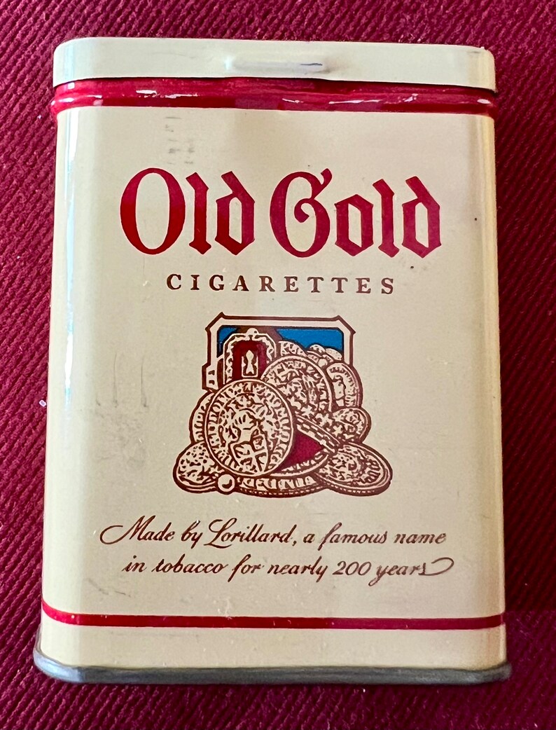 Vintage 1930s Old Gold Cigarette Tin Box - Etsy