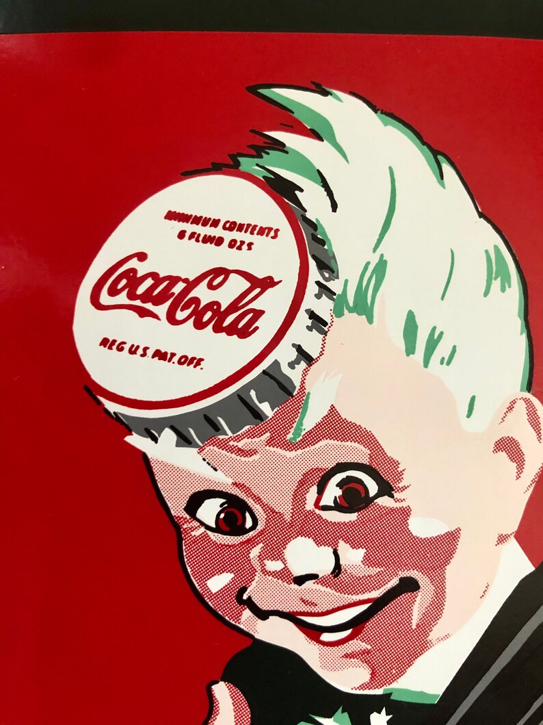 Vintage “coca Cola Sprite Boy” New-old-stock RED VINYL Like Sticker - Etsy