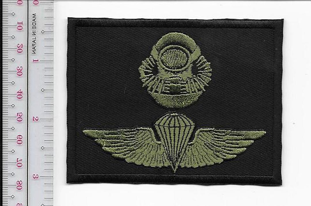 Force RECON US Marine Corps USMC Force-recon Scuba Airborne Badge Black ...
