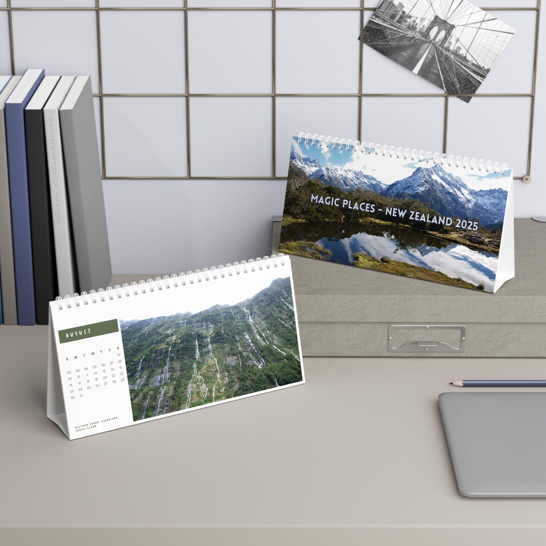 New Zealand Landscape Desk Calendar Calendar 2025 Original Photography ...