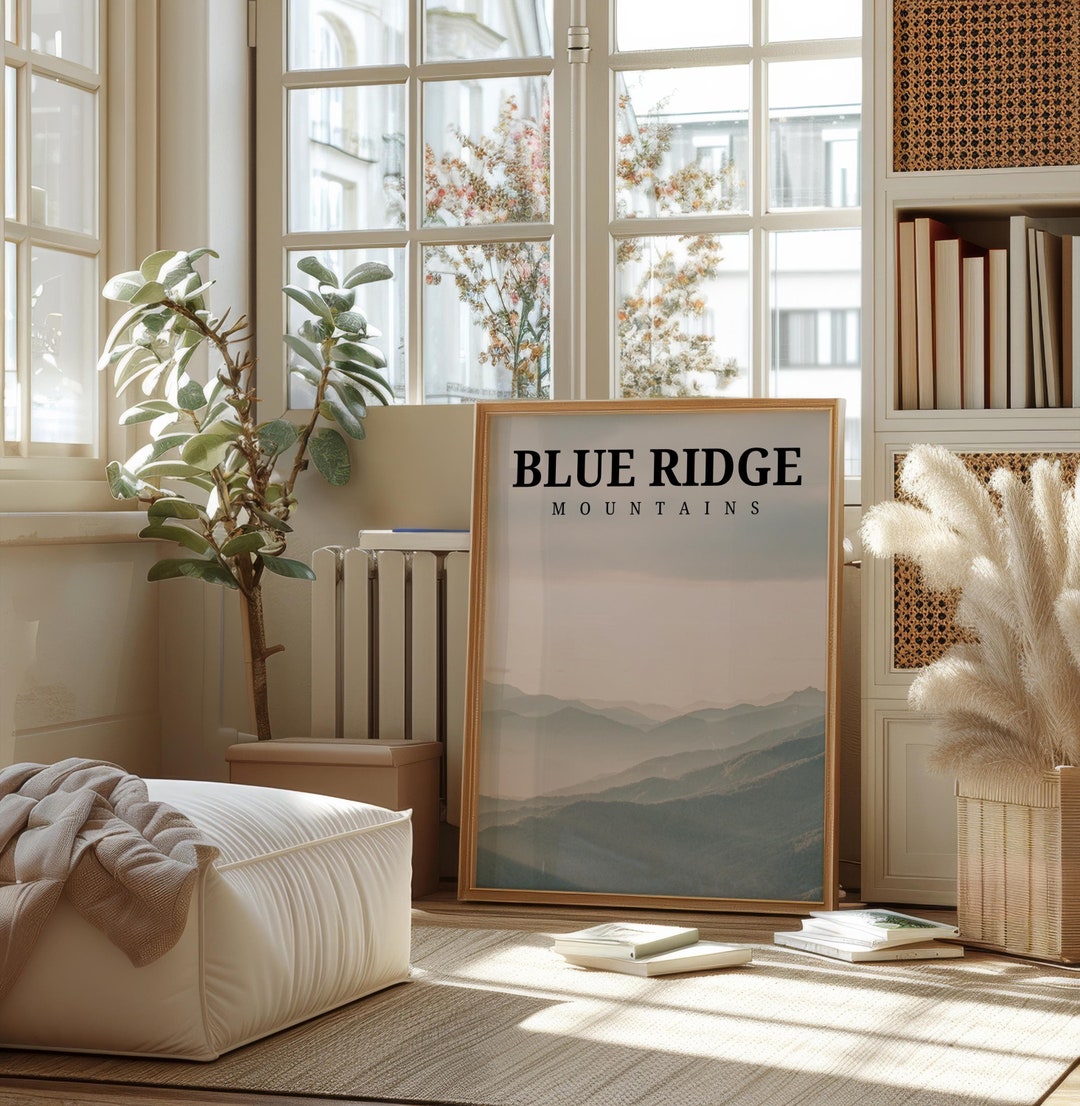 Blue Ridge Mountains Wall Art, Travel Wall Art, Scenic Mountain Wall ...