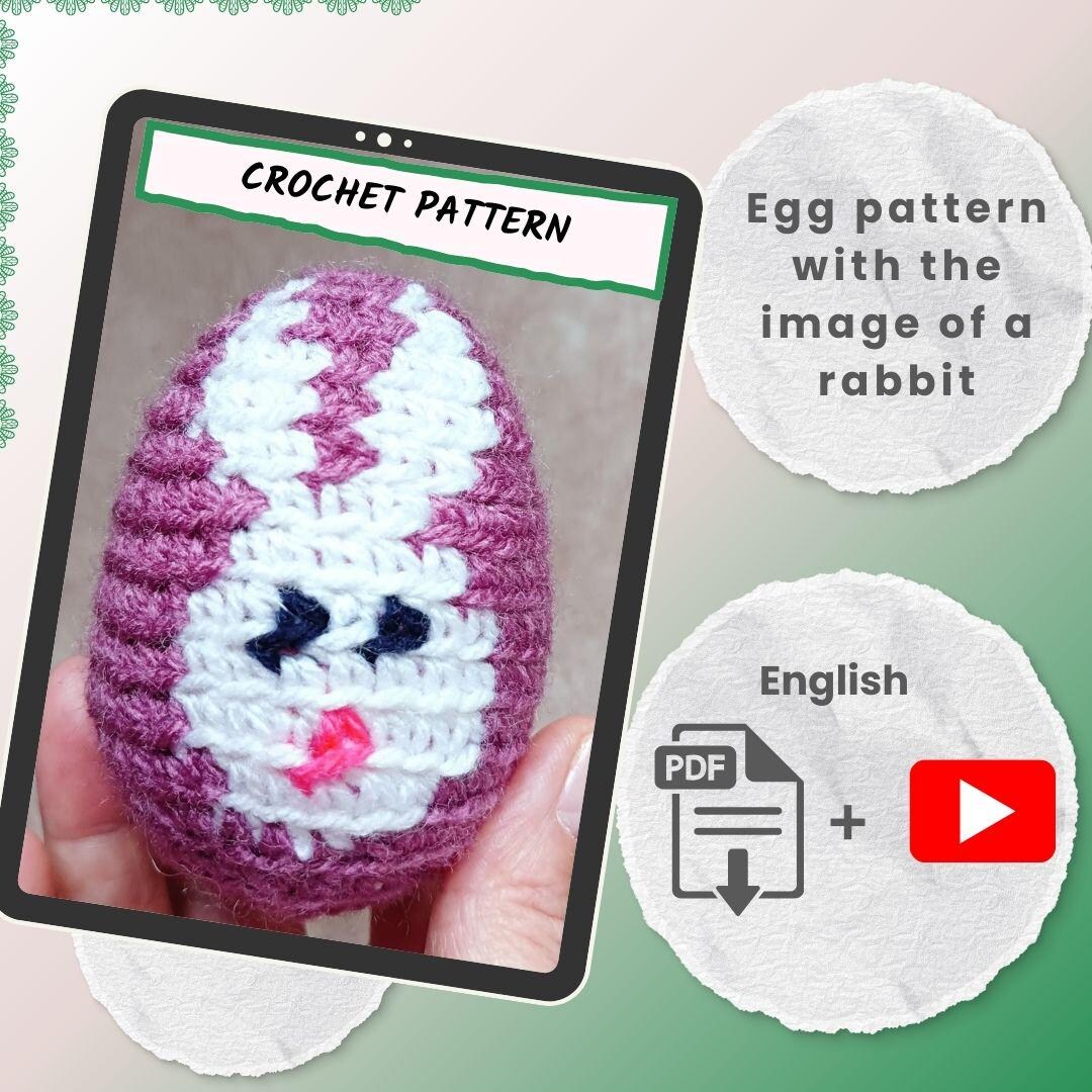 Crochet Bunny Egg Pattern – PDF & Video Tutorial | Easter Egg With ...