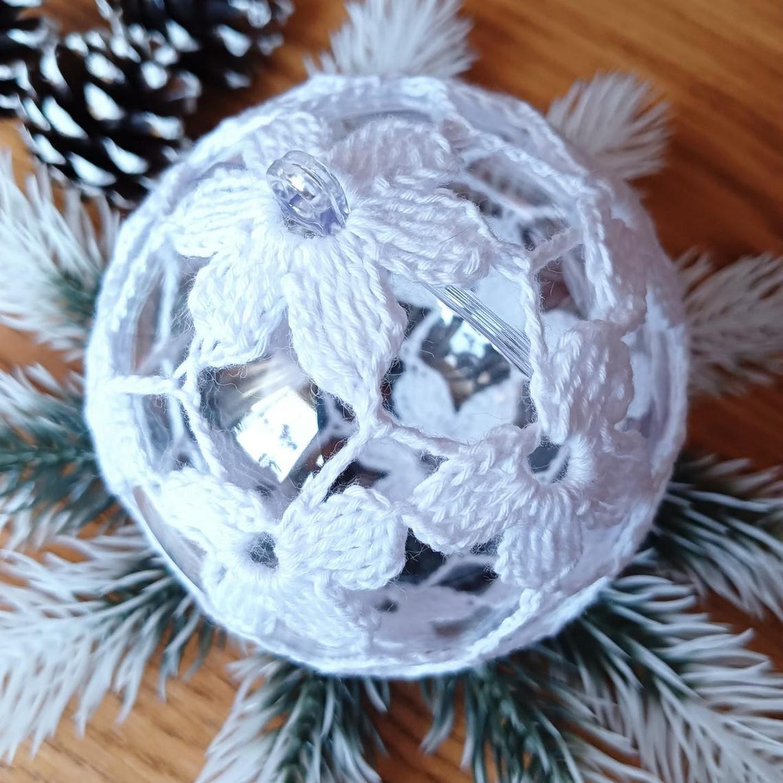 Crochet Christmas Bauble Pattern 8cm Ornament PDF & Video Tutorial ...