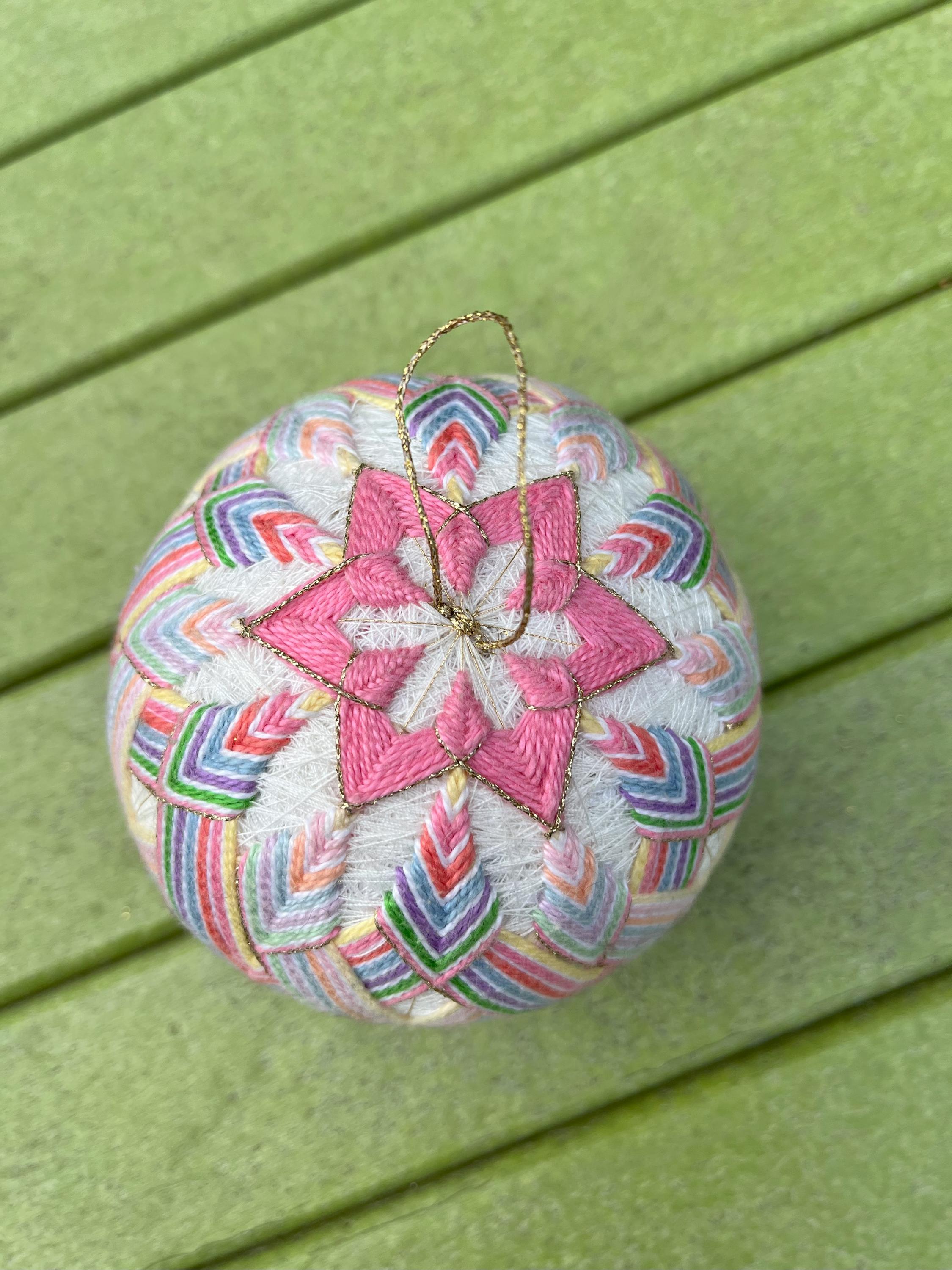 Assorted Christmas Temari Balls | Pastel Colors Blue Pink Purple ...