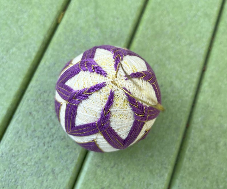 Mini/egg Assorted Christmas Temari Balls Purple Blue White Green ...