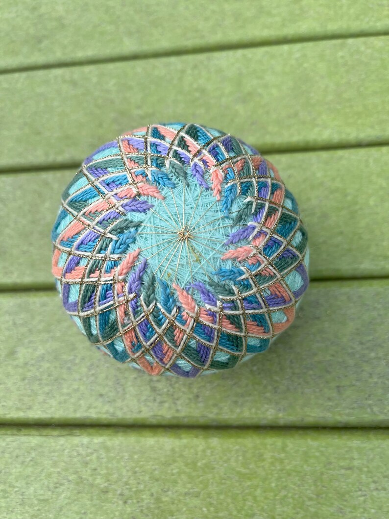 Assorted Christmas Temari Balls | Pastel Colors Blue Pink Purple ...
