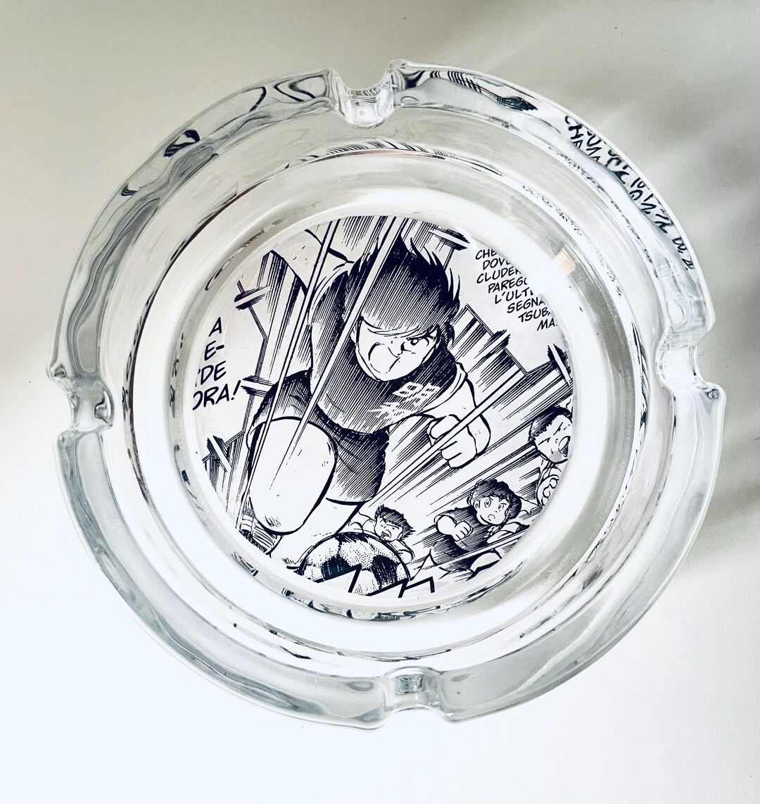 Captain Tsubasa Glass Ashtray. Made From Original Comic, One of a Kind ...