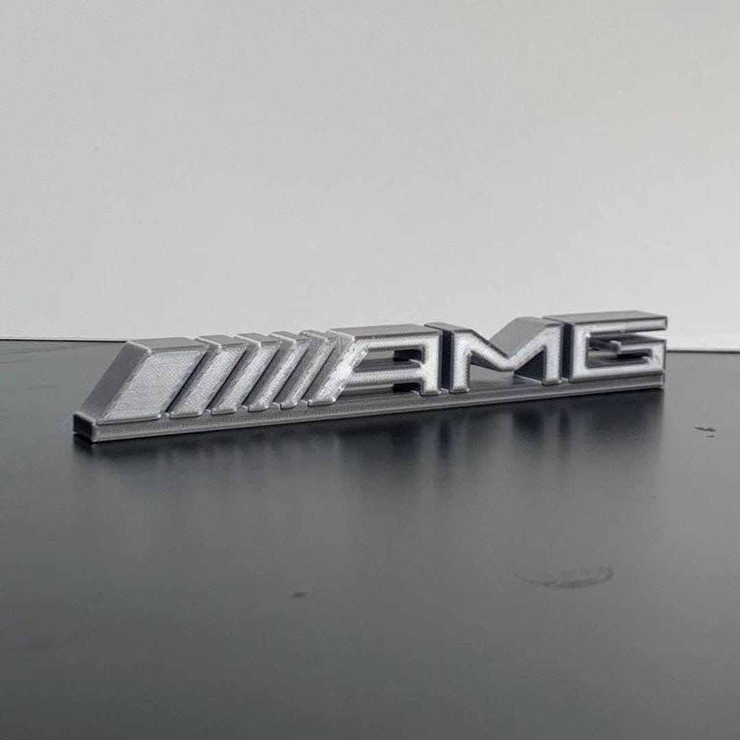 3D Car Mercedes AMG Logo Wall Shelf Desk Standing Decorative Plaque ...