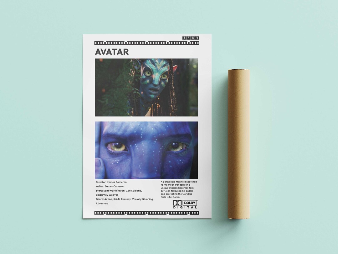 Avatar Movie Poster, Sci-fi Film Art Print, Futuristic Wall Decor ...