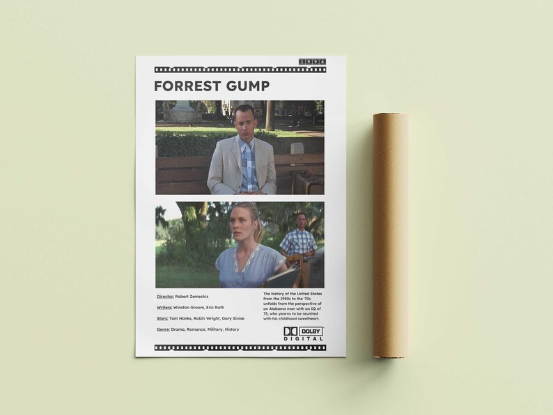 Forrest Gump Movie Poster - Digital Download – Classic Film Print ...