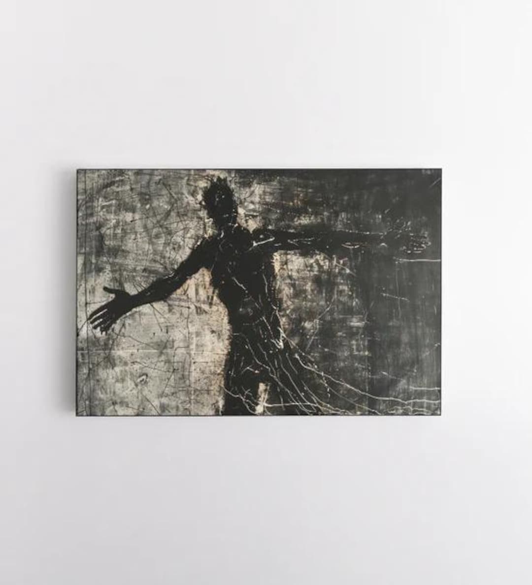 Abstract Human Silhouette Wall Art – Modern Black and White ...