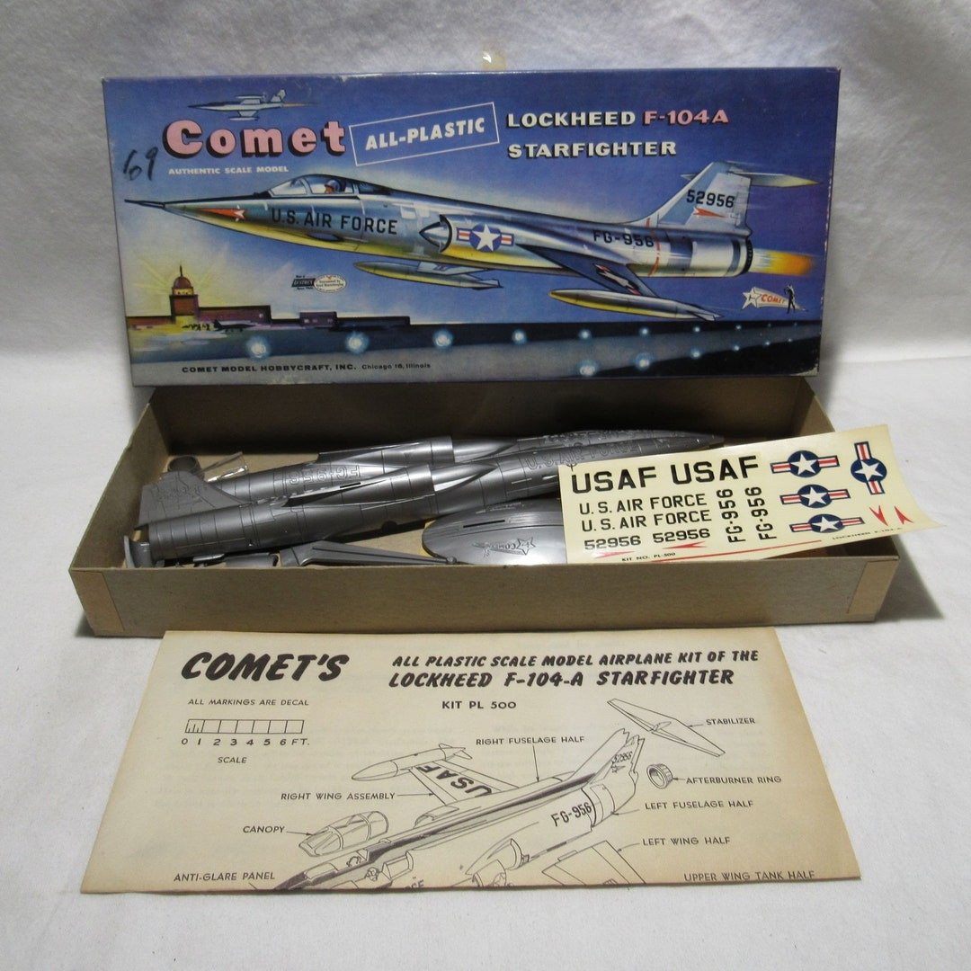 Vintage Comet 1958 Lockhead F104A Starfighter Scale 1/62 - Etsy