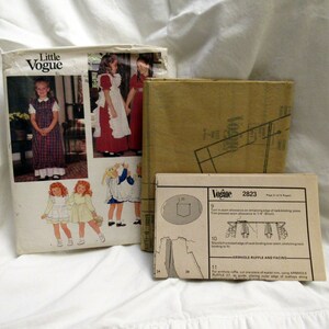 Vintage Little Vogue Sewing Pattern 2823 Girls Dress Pinafore Uncut FF ...