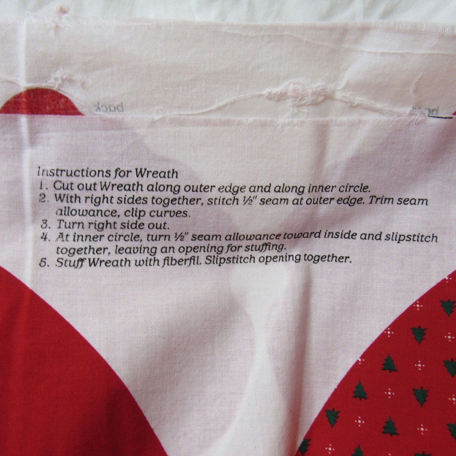 Cranston Print Works Cut and Sew Santa Wreath St. Nicholas and Reindeer ...