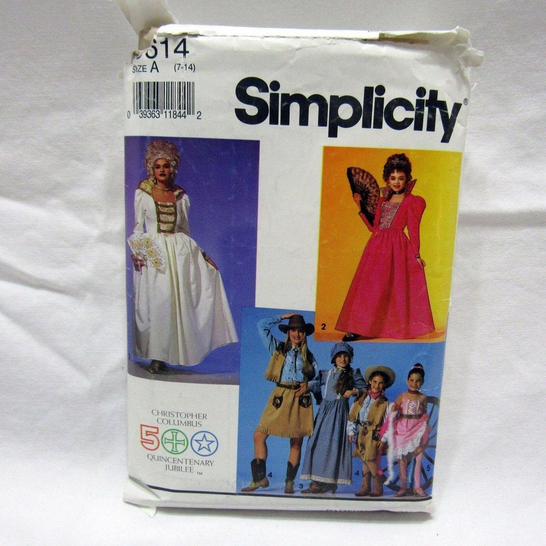 Simplicity Historical Costume Pattern 0614 Marie Antoinette FF Uncut Sz ...