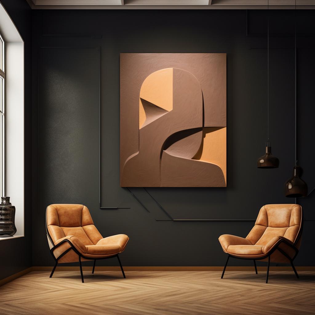 3D Wood Wall Art: Modern Geometric Carved Panel, Minimalist Sculpture ...