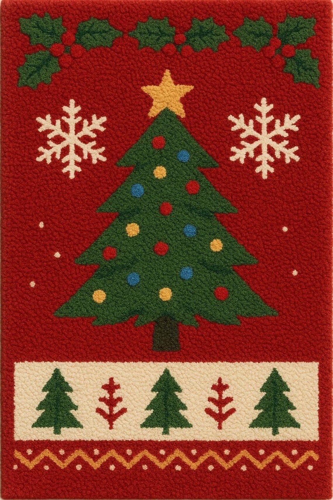 Modern Christmas Tree Design Hand Tufted Carpet & Rugs - Etsy