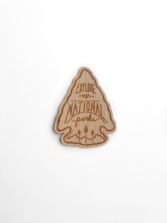 Explore Our National Parks Wood Sticker. Real Wooden Decal. | Etsy