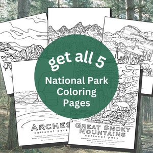 Arches National Park Coloring Sheet. Desert Coloring Page. Adult ...