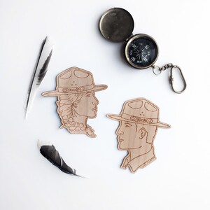 Ranger Man Wood Sticker. Sustainable National Park Ranger Decal. - Etsy