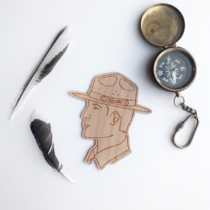 Ranger Man Wood Sticker. Sustainable National Park Ranger Decal. - Etsy