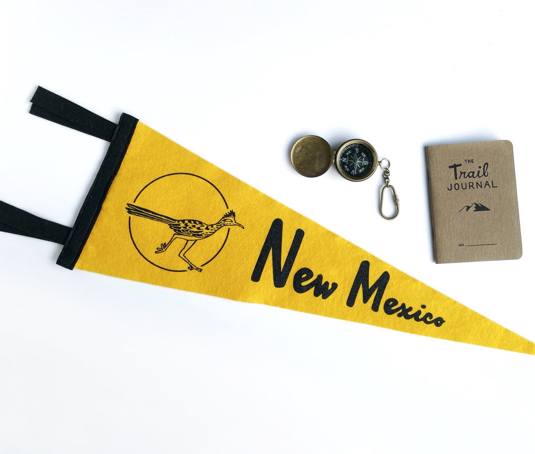 New Mexico Pennant - Roadrunner. Vintage Style State Bird Pennant in ...