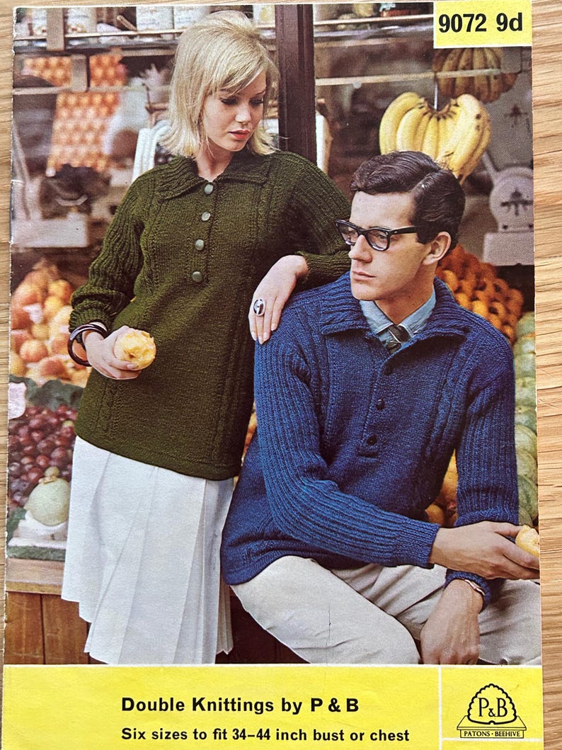 1960s Vintage Double Knit Pattern - Etsy