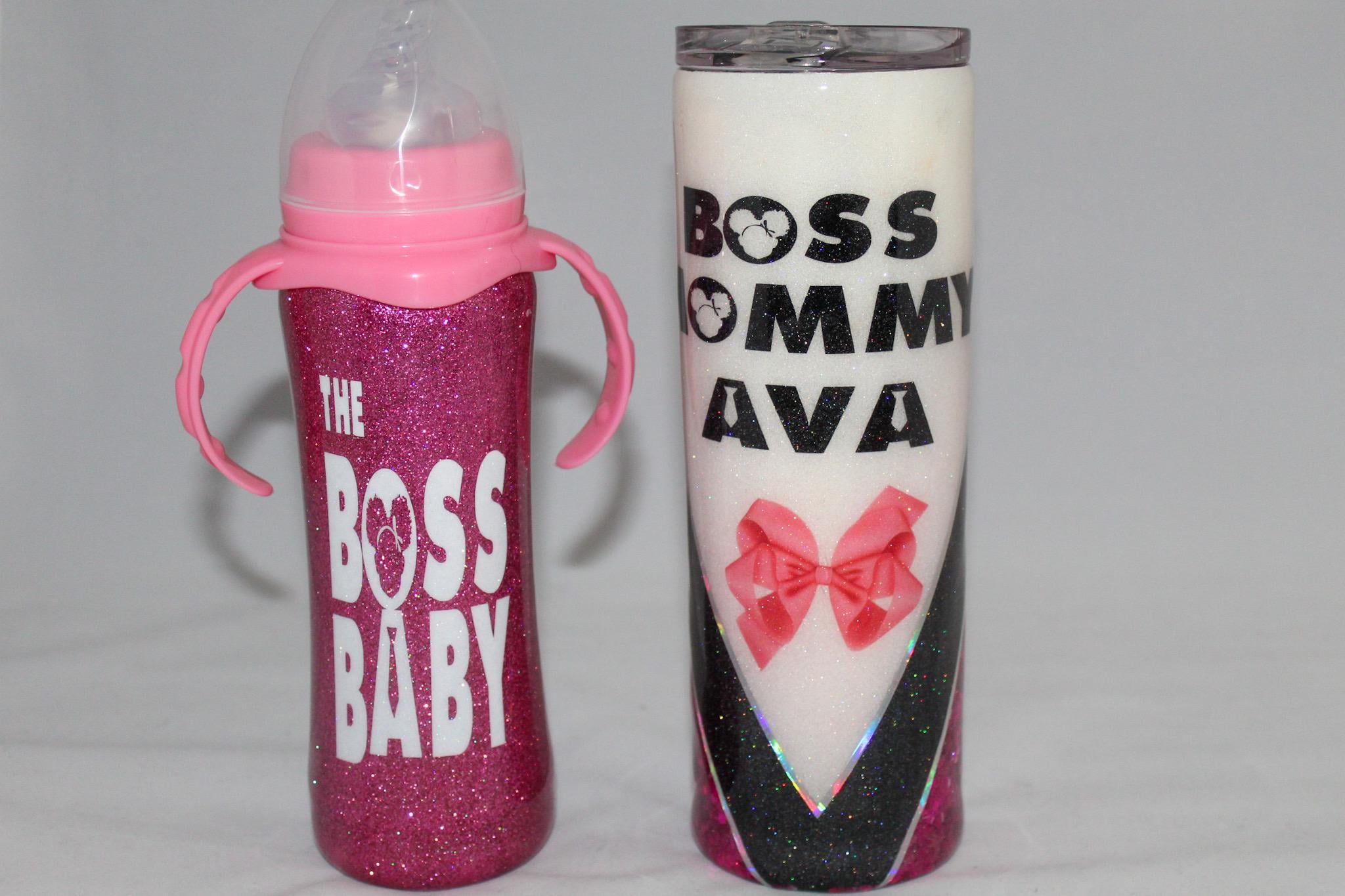 Boss Baby Tumbler/mommy and Me Set/toddler Sippy Cup/ Baby Bottle - Etsy