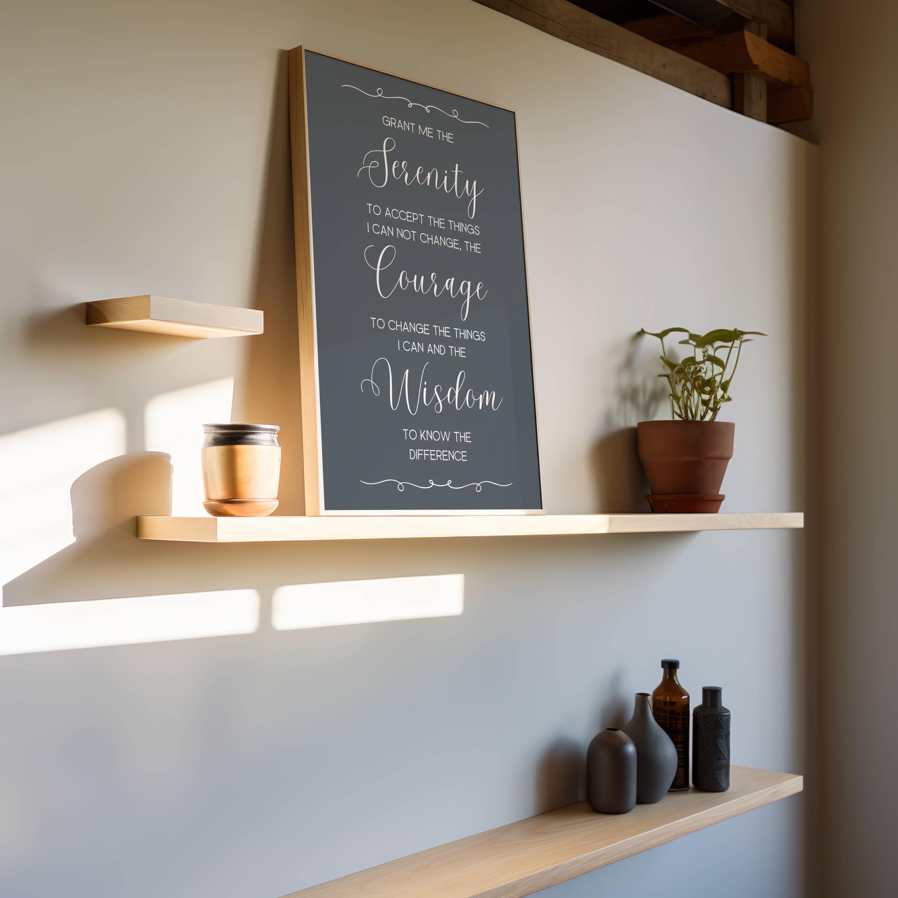 Serenity Prayer Printable Poster - Recovery Wall Art - Inspirational ...