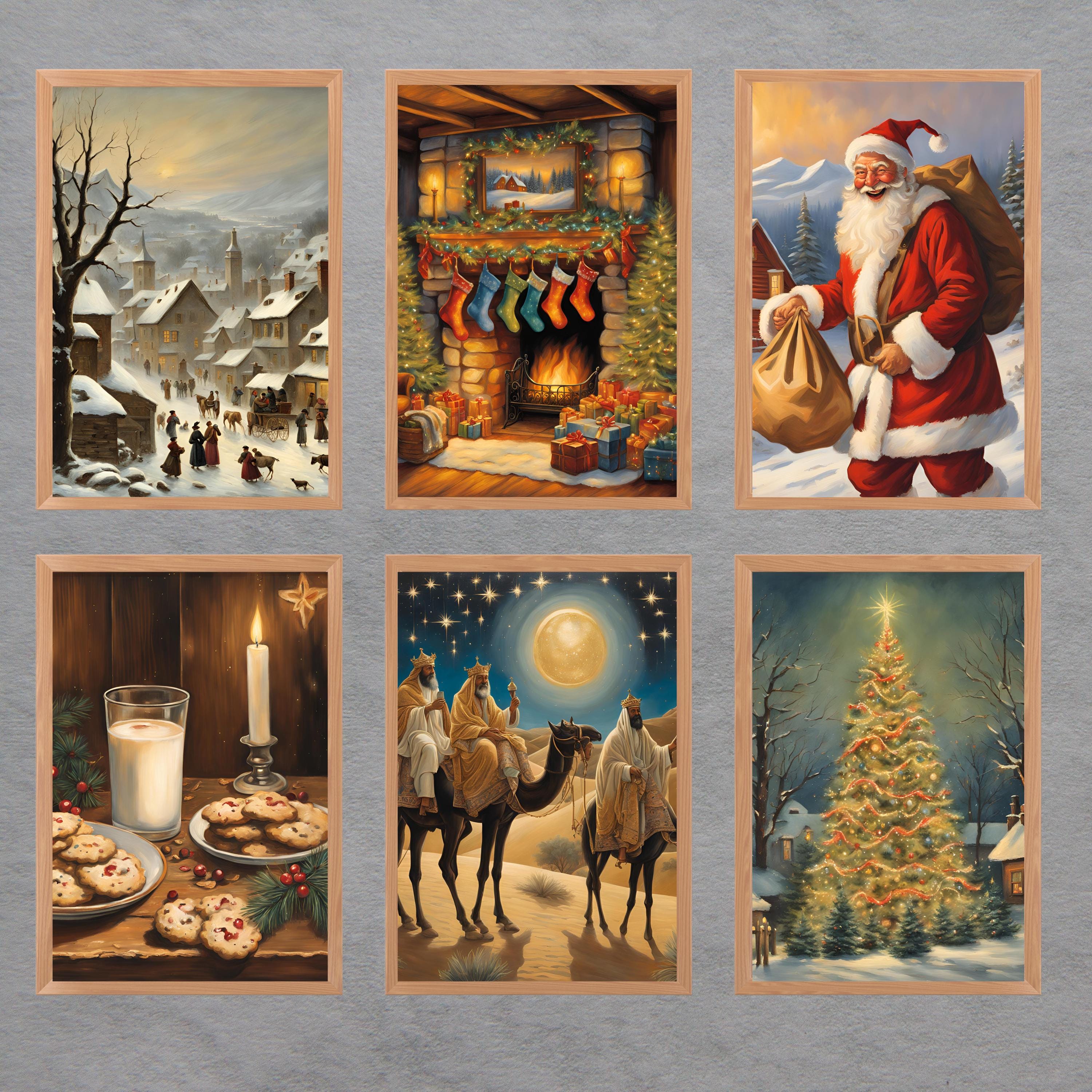 Printable Christmas Art Bundle - Christmas Wall Art - Print on Demand ...