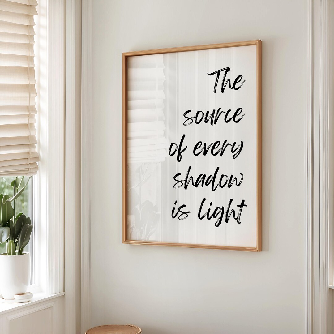 Motivational Art - Printable Mindfulness Poster - the Source of Every ...