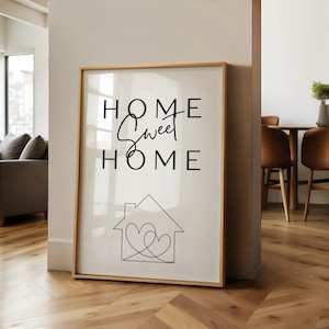 Printable Wall Art - Home Sweet Home Poster - Instant Digital Download ...