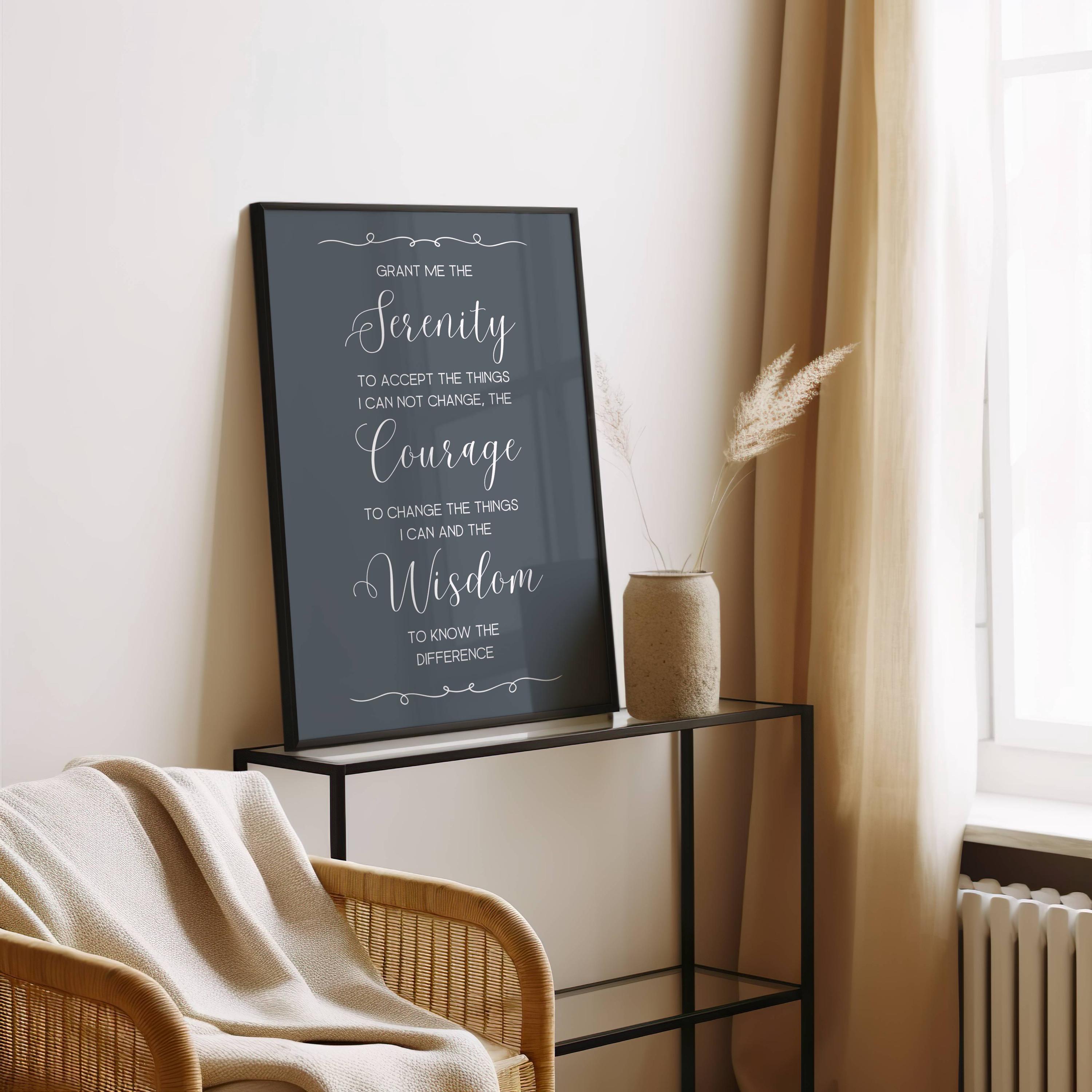 Serenity Prayer Printable Poster - Recovery Wall Art - Inspirational ...