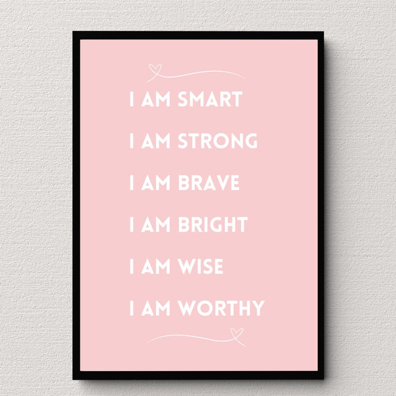 Printable Affirmation Wall Art Motivational Art Inspirational Digital ...