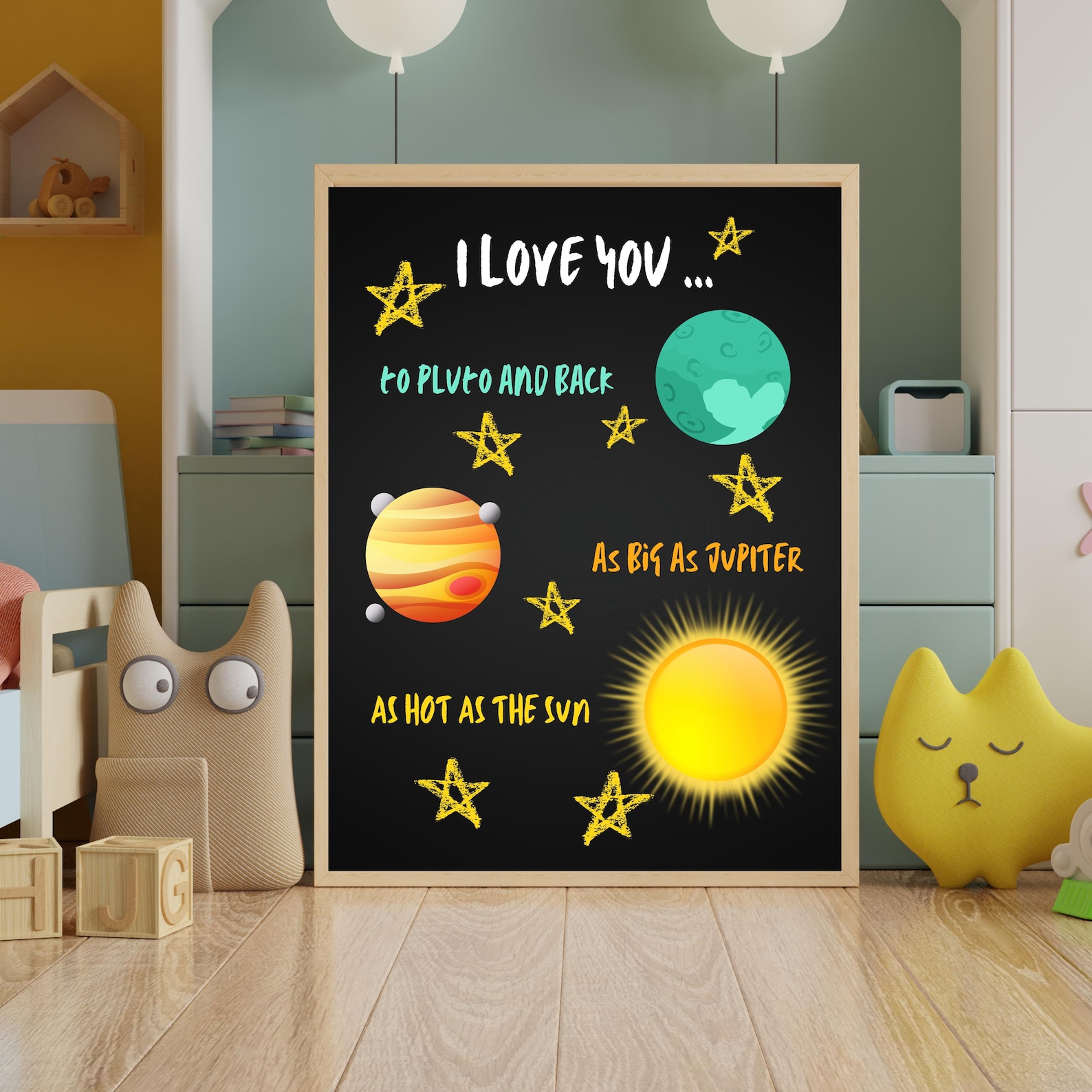 I Love You to Pluto and Back - Printable Wall Art - Downloadable Prints ...
