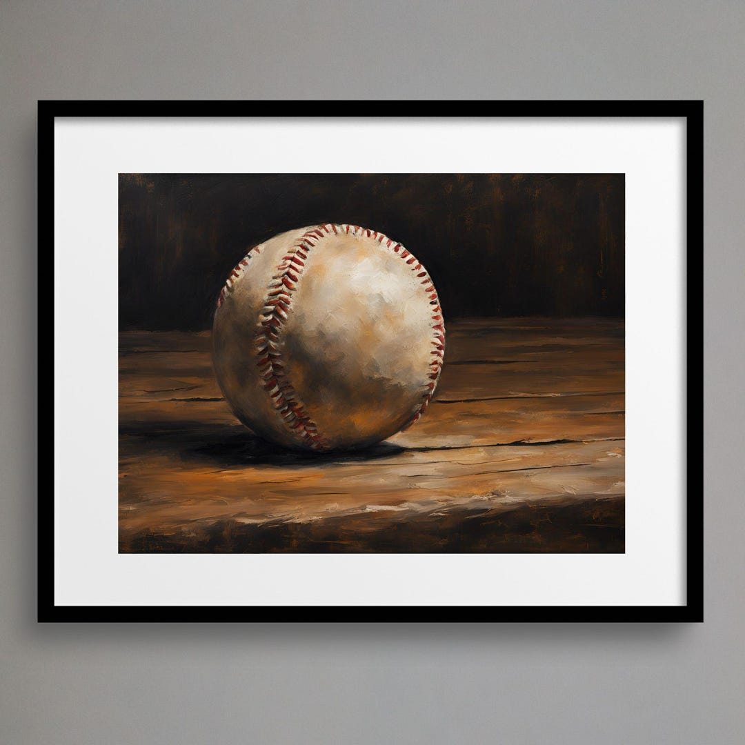 Baseball Printable Art - Baseball Painting - Man Cave Decor - Sports ...